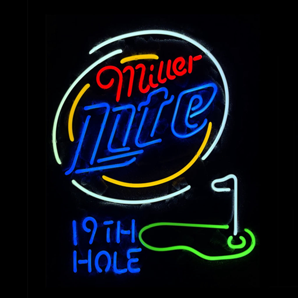 Miller Lite 19th Hole Golf Neon Signs Light – Club Rehab